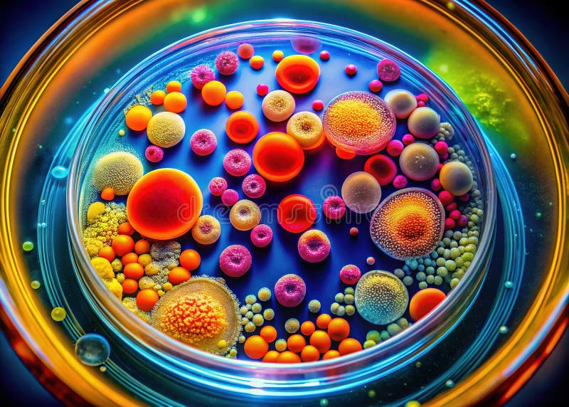 Microscopic View of Staphylococcus Aureus Bacteria on Blood Agar a ...