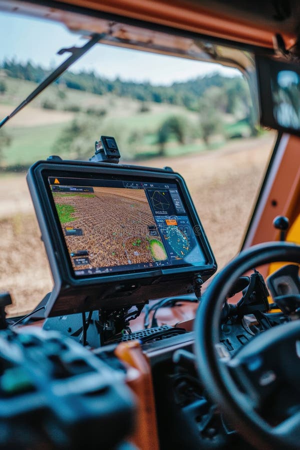 High Definition Monitor Display in Combine Harvester: Real-Time Crop ...