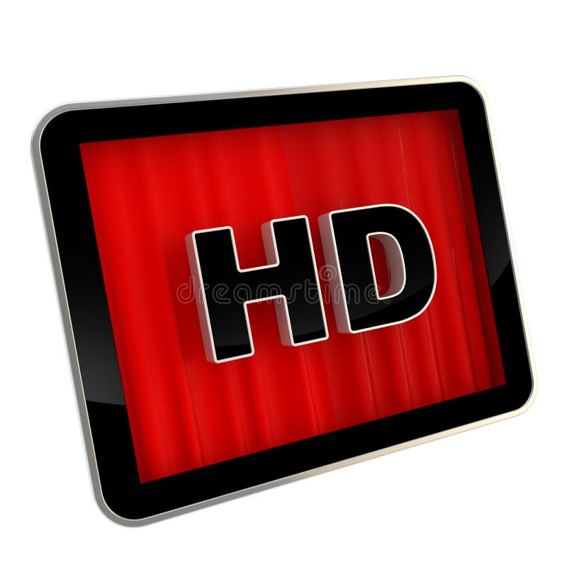 High Definition Pad Screen Icon Stock Illustration - Illustration of ...