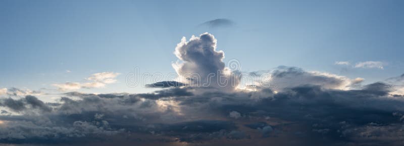 High Definition Panoramic Cloudscape of Storm Stock Photo - Image of ...