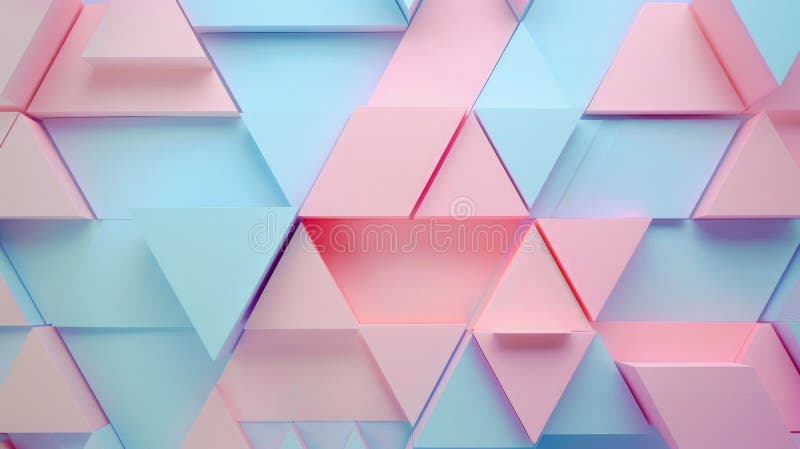 High Definition Pastel-colored 3D Geometric Design with Interlocking ...