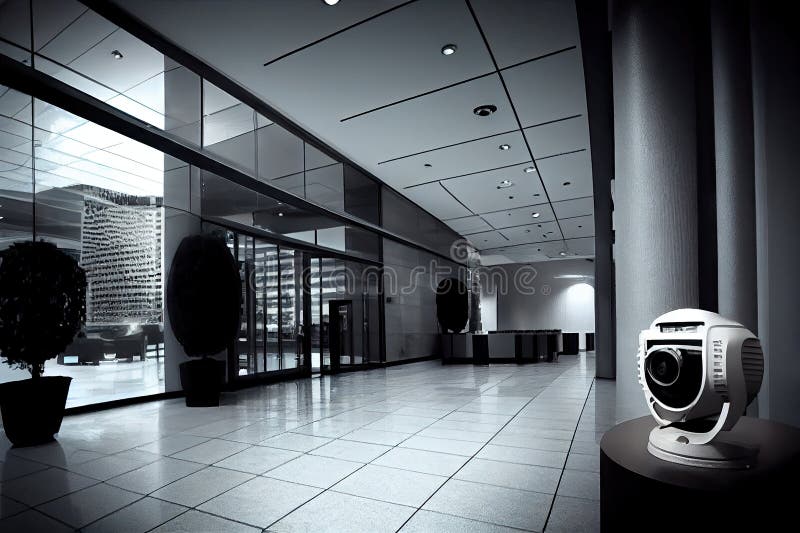 High-definition Security Camera Capturing Crisp, Clear Image of Office ...