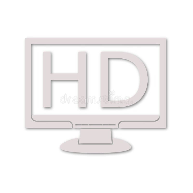 High Definition Television Symbol, HDTV Icon Stock Vector ...