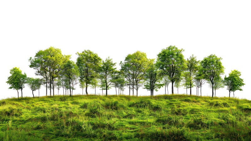 High Definition Treeline on White Background Stock Illustration ...