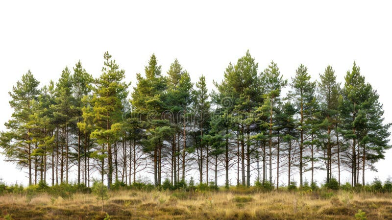 High Definition Treeline on White Background Stock Illustration ...