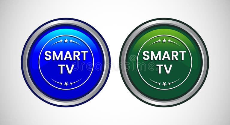 High Definition TV Icon Button Set Design Illustration Stock Vector ...