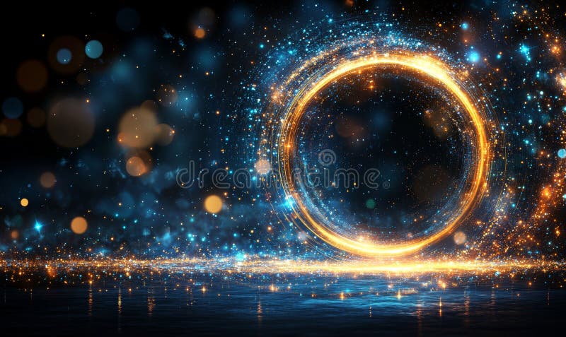A High-definition UI Showcasing a Futuristic Circle, a Luminous Tech ...