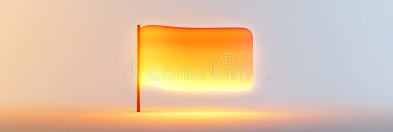High-definition Vector of a Glowing Orange Flag Icon Stock Illustration ...