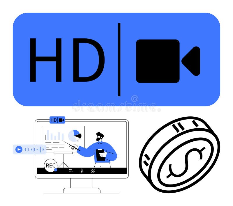 High-Definition Video Editing for Business Presentation with Financial ...