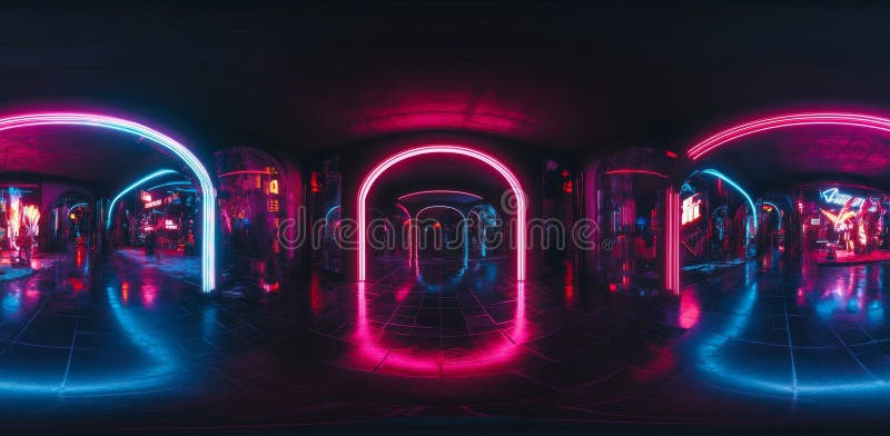 A High-definition Virtual Reality 3D Illustration of a Futuristic ...