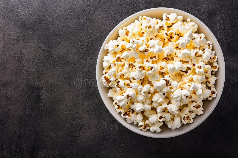 A High Definition Visual of Salty Popcorn in a Bowl, Great for Movie ...