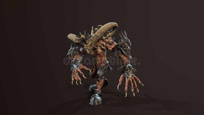 High Demon 3d render stock illustration. Illustration of warrior ...