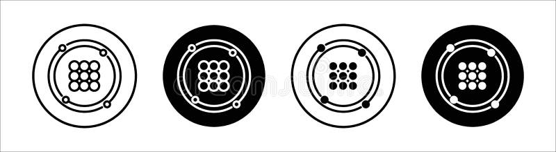 High Density Flat Line Icon Set. High Density Thin Line Illustration ...