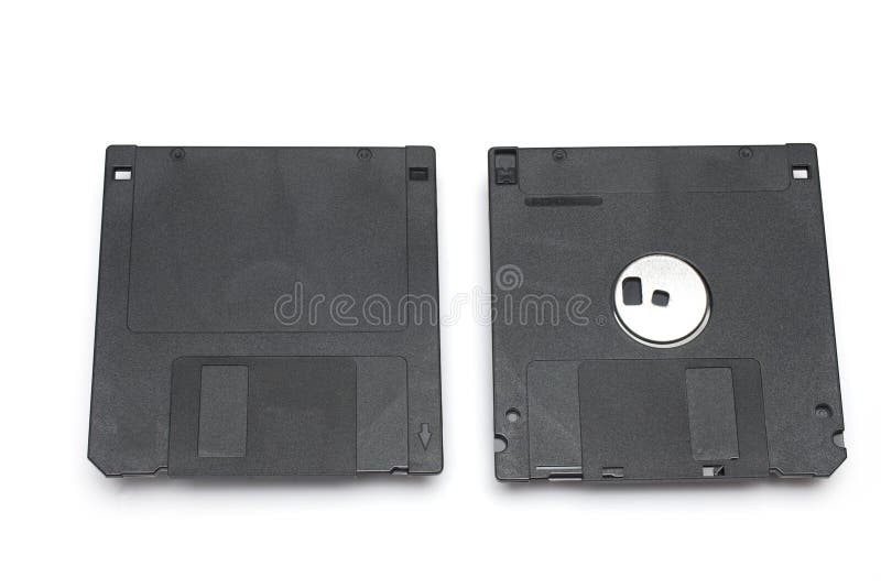 High Density Floppy Disks Front Backside White Stock Image - Image of ...