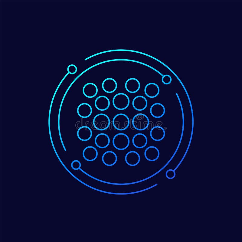 High Density Icon, Line Vector Stock Vector - Illustration of vector ...