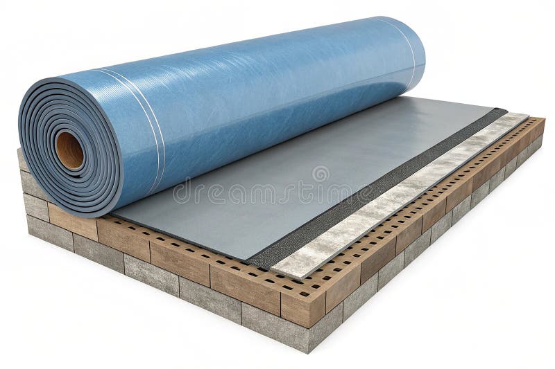 High-density Plastic Sheet for Waterproofing Foundations Stock ...