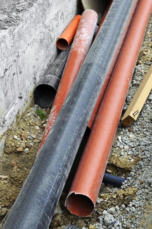 HDPE Pipe for Water Pipeline Stock Image - Image of construction ...
