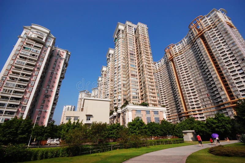 High Density Residential Apartments Stock Image - Image of construction ...