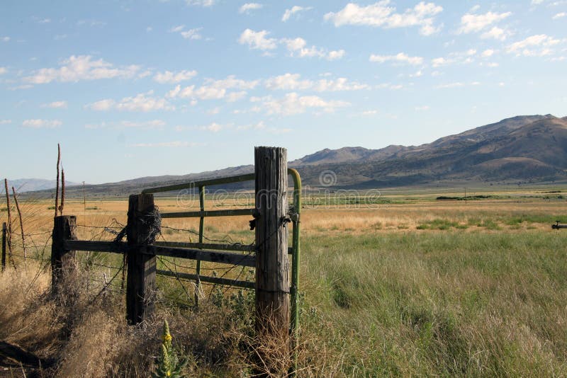 High desert fence stock photo. Image of sunny, ranching - 57084428