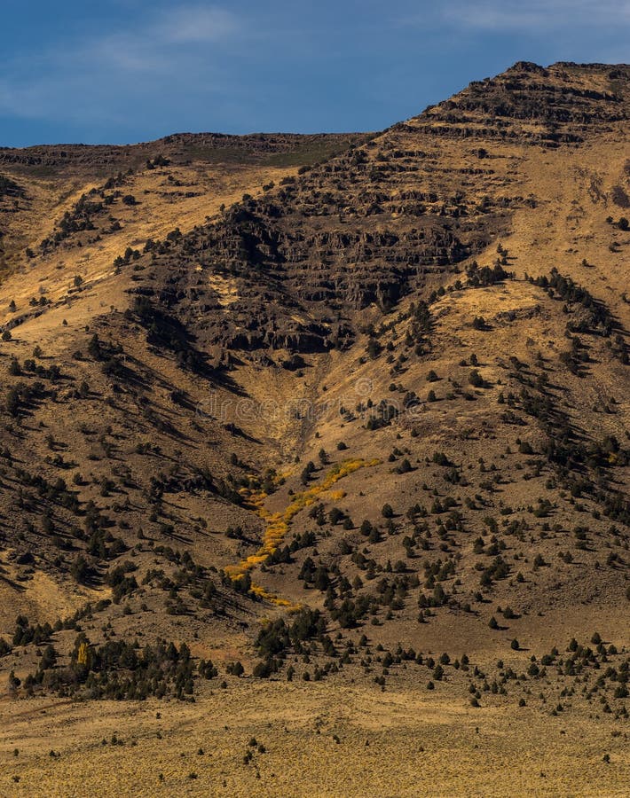 High Desert Mountains in Oregon Stock Image - Image of mountain, trees ...