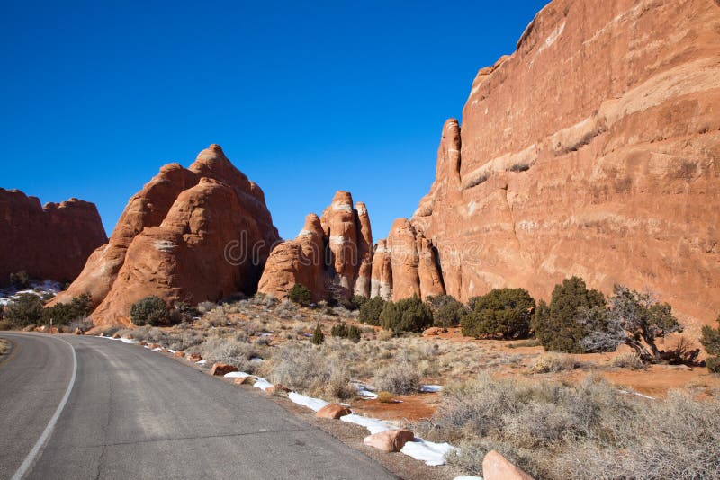 High Desert Sandstone Formations Stock Image - Image of arches, juniper ...
