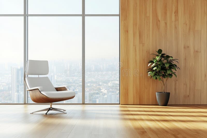 High Detail Blank Wall Image Situated in a Mockup of a Bright Wood ...