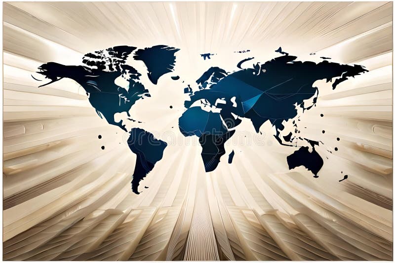 High Detail Blank World Political Map Stock Illustration - Illustration ...