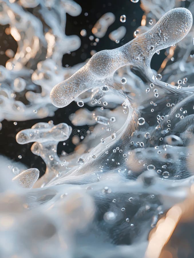 Dynamic Interaction of Bacteria in 3D Environment Stock Illustration ...