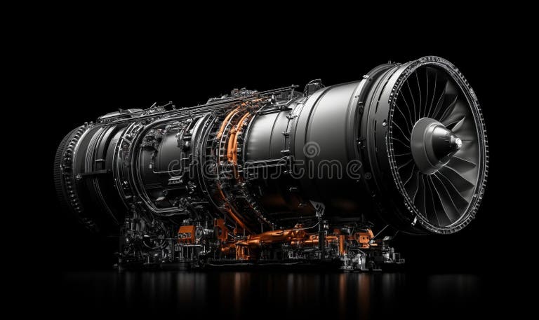 High-Detail Jet Engine Model Showcasing Advanced Engineering and Design ...