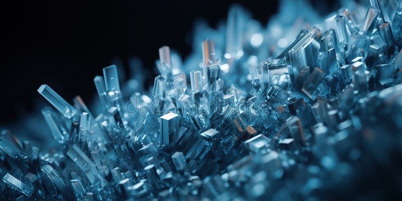 High-detail Microscopic View of Crystalline Structures , Concept of ...