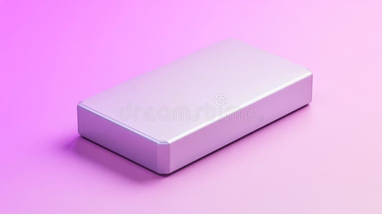 High-detail Rectangular Grey Packaging Box Mockup with Soft Purple ...