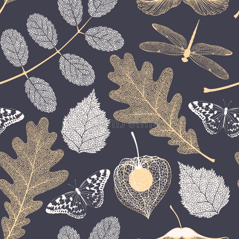 Leaf Skeleton Pattern Stock Illustrations – 2,102 Leaf Skeleton Pattern ...