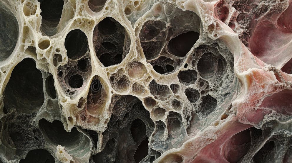 High Detail Visualization of Osteocytes in Bone Matrix Structure Stock ...