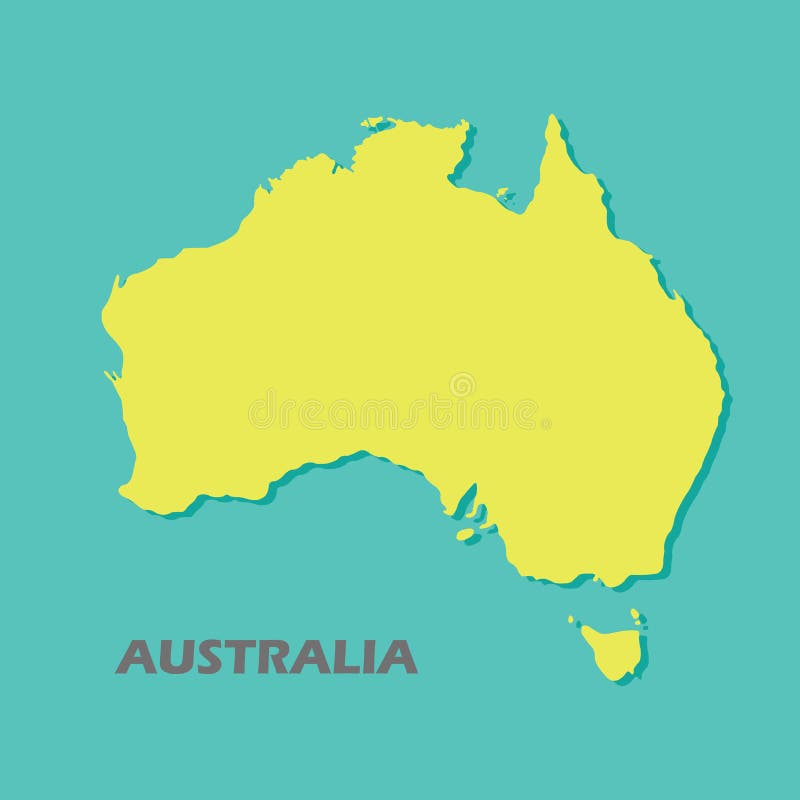 A High Detailed Colorful Australia Map Stock Vector - Illustration of ...