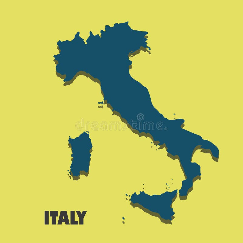 A High Detailed Colorful Italy Map Stock Vector - Illustration of ...
