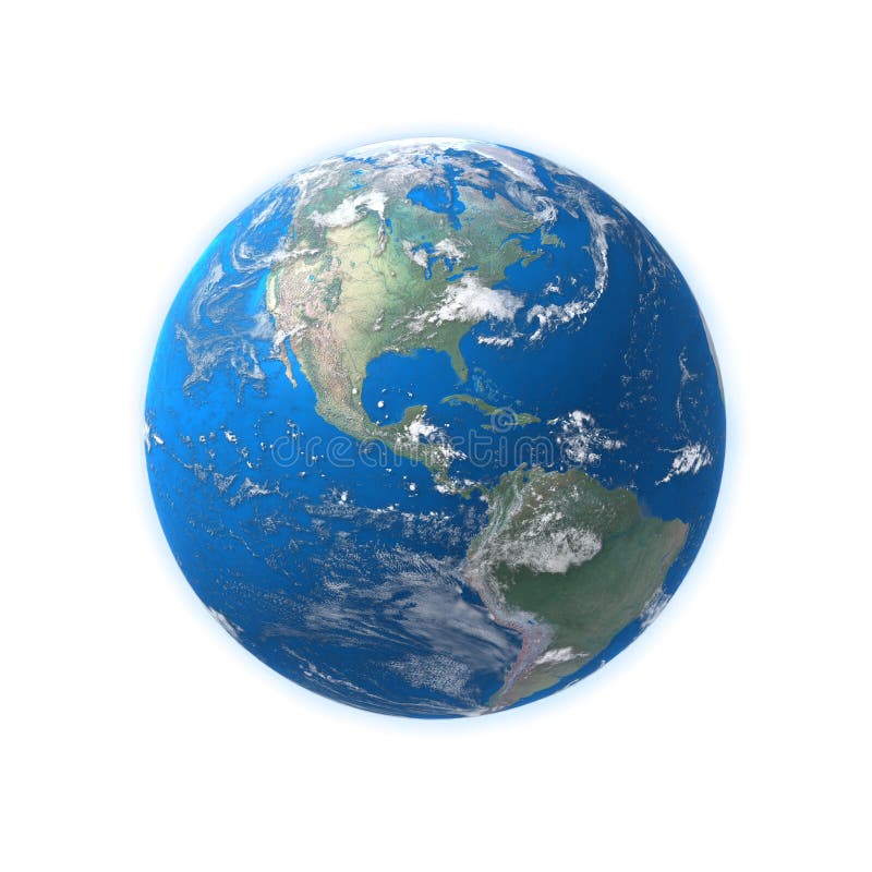 High Detailed Earth Map, America Stock Image - Image of clouds ...