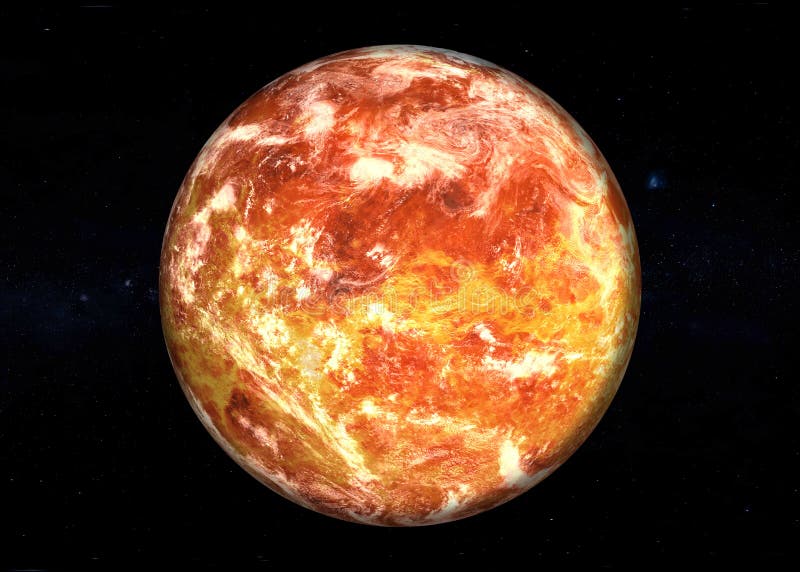 Fiction Red Surface Planet in Dark Outer Space Stock Image - Image of ...