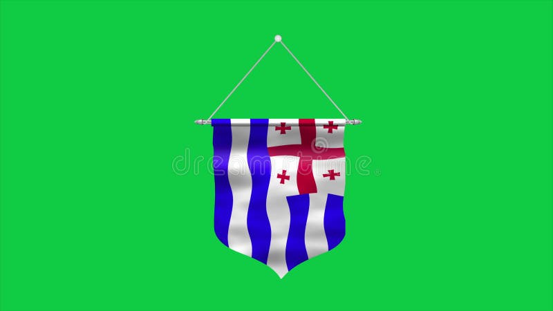 High Detailed Flag of Adjara. National Adjara Flag. 3D Render Stock ...