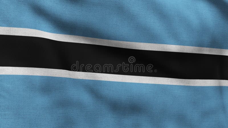 High Detailed Flag of Botswana. National Botswana Flag. Africa Stock ...