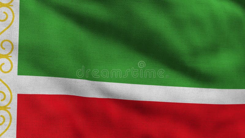 High Detailed Flag of Chechen Republic. National Chechen Republic Flag ...