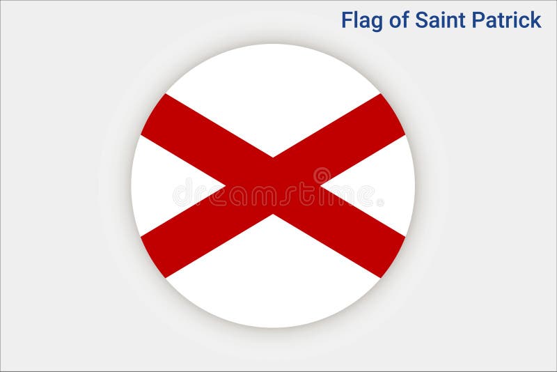 High Detailed Flag of Saint Patrick. National Saint Patrick Flag Stock ...
