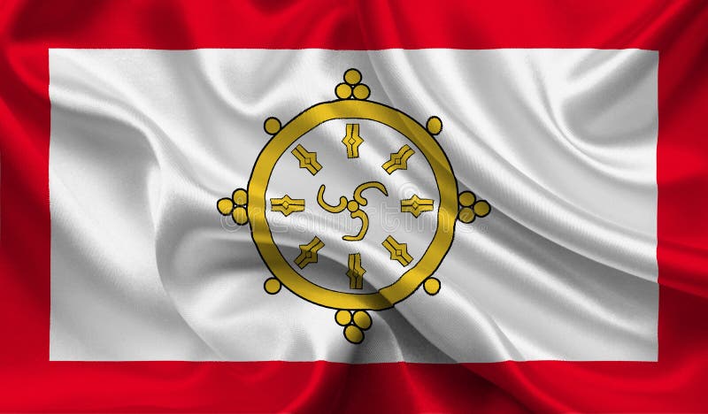 High Detailed Flag of Sikkim. National Sikkim Flag. 3D Illustration ...