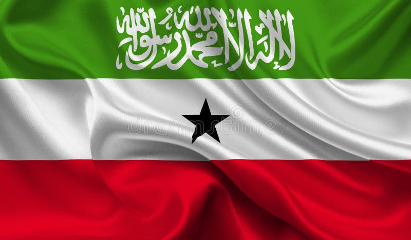 High Detailed Flag of Somaliland. National Somaliland Flag. 3D Illustration Stock Illustration ...