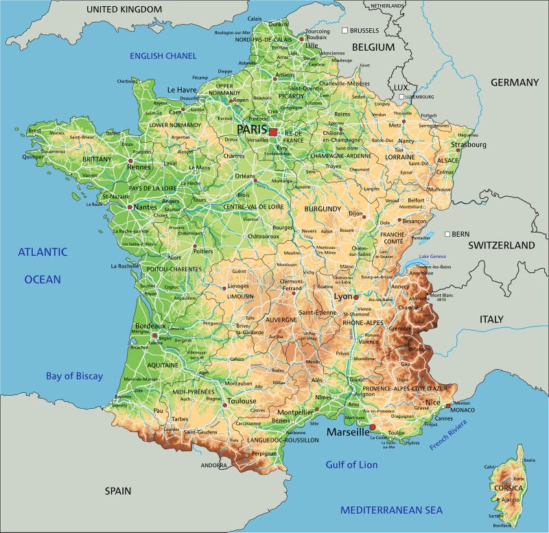 4+ Detailed map france Free Stock Photos - StockFreeImages