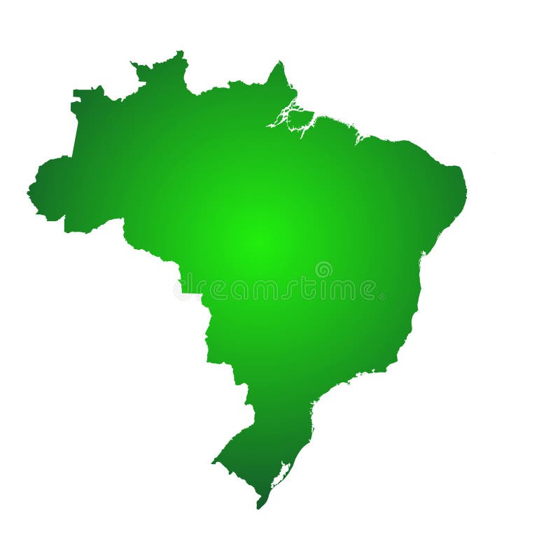 High Detailed Map of Brazil. Brazil Map on White Background Stock ...