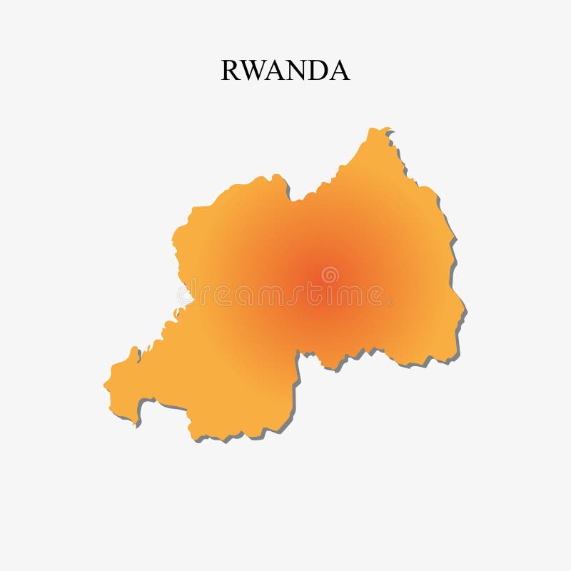 High Detailed Map of Rwanda Stock Vector - Illustration of country ...