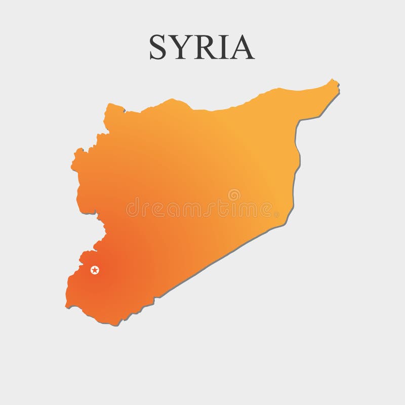 High Detailed Map of Syria. Stock Illustration - Illustration of ...