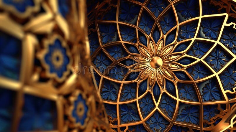 High Detailed Mashrabiya Pattern with Floral Art AI Generated Image ...