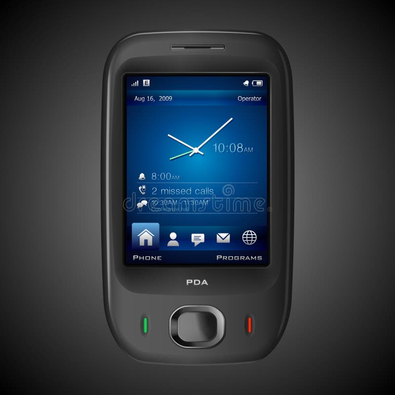 High-detailed Photorealistic PDA Stock Vector - Illustration of ...