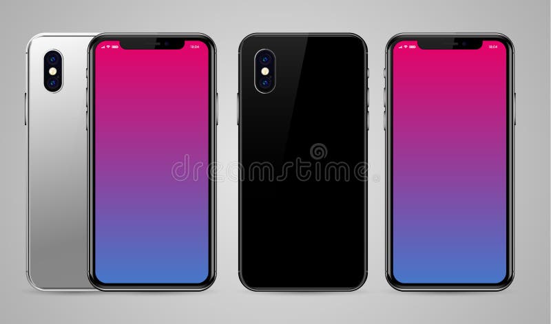 High Detailed Realistic Smartphone Stock Vector - Illustration of phone ...